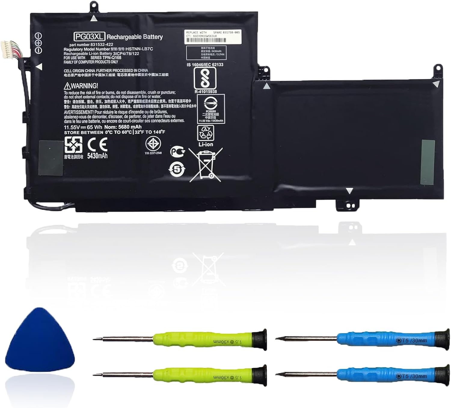 Amazon.com: OUWEE PG03XL Laptop Battery Compatible with HP Spectre X360 ...