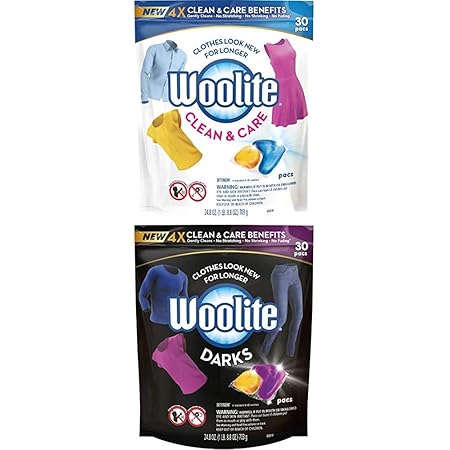 Amazon.com: Woolite Clean & Care Pacs, Laundry Detergent Pacs, 30 Count ...