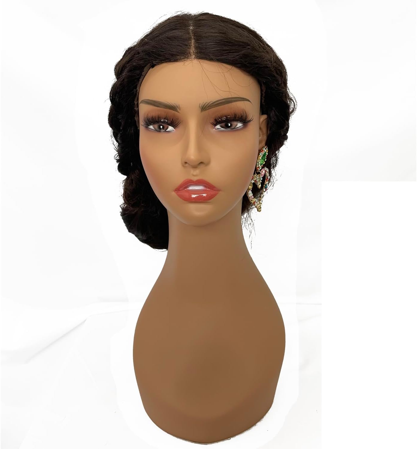 Amazon.com: Pwigs Realistic 18'' Female Mannequin Head with Long Neck ...