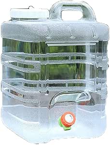 GFJEDTKY 5L~25L Camping Water Canister, Water Tank with Tap, Portable Drinking Water Canister ...