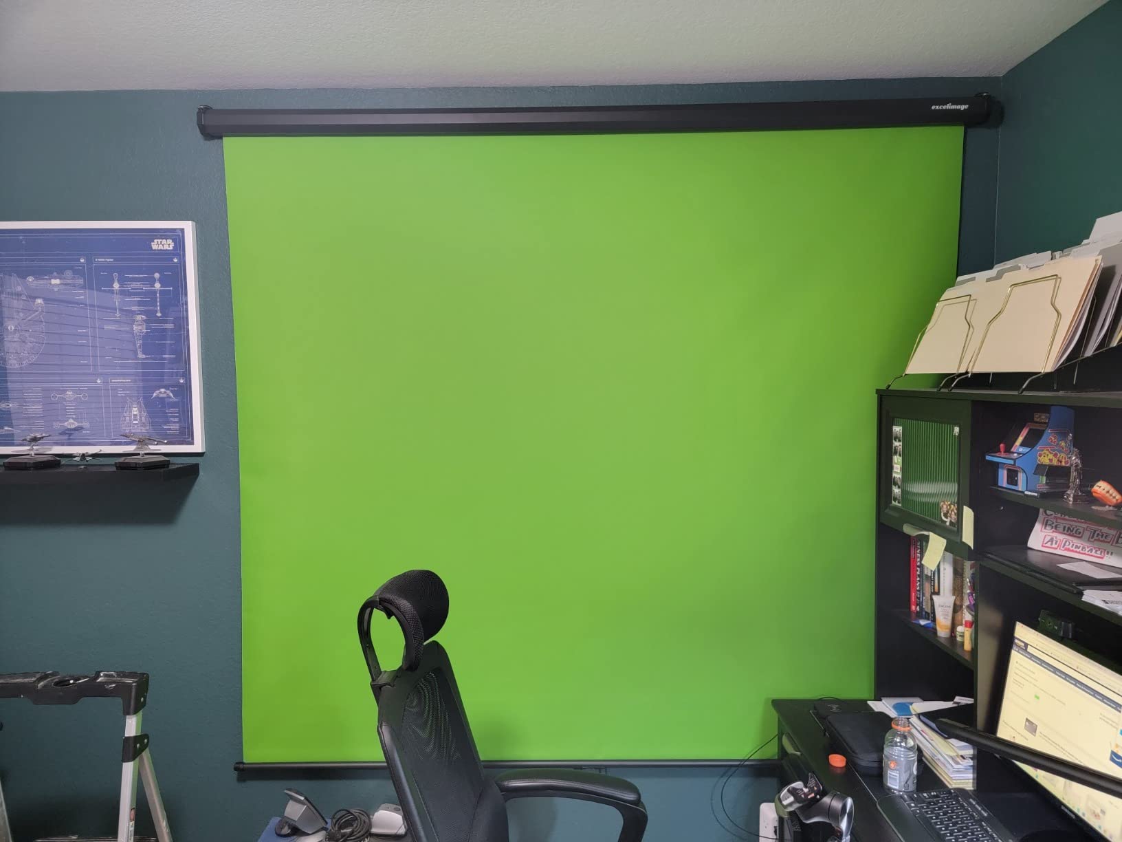 $18/mo - Finance excelimage Pull-Down Green Screen Backdrop, 79”x75 ...