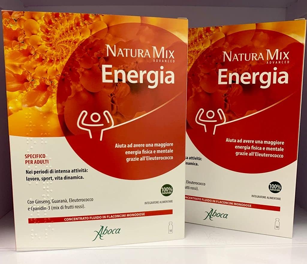 ABOCA - NATURE MIX VIGORE 10 VIALS CONCENTRATED FLUID - 2 PACKAGES ...