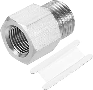 uxcell Pipe Fitting Reducing Adapter, G1/2" Male x M16 Female 304 ...
