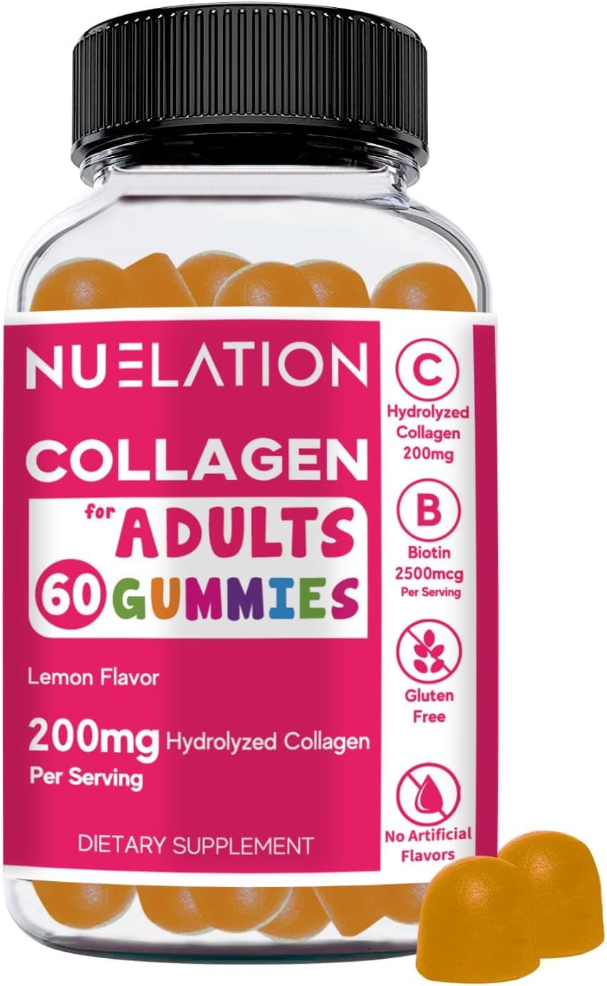 Amazon.com: NUELATION 200mg Hydrolyzed Gummy Collagen for Women & Men ...