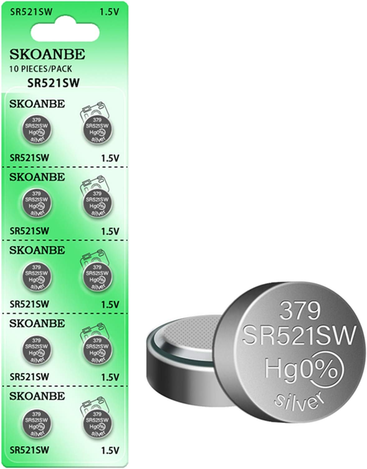 Amazon.com: SKOANBE 10PCS LR41 392 384 192 AG3 SR41 1.5V Button Coin Cell Battery : Health ...