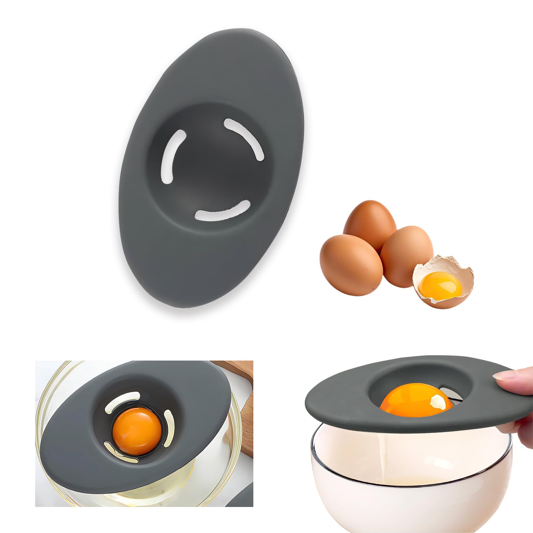 Amazon.com: Silicone Egg Separators - Food Silicone Egg White Separator ...