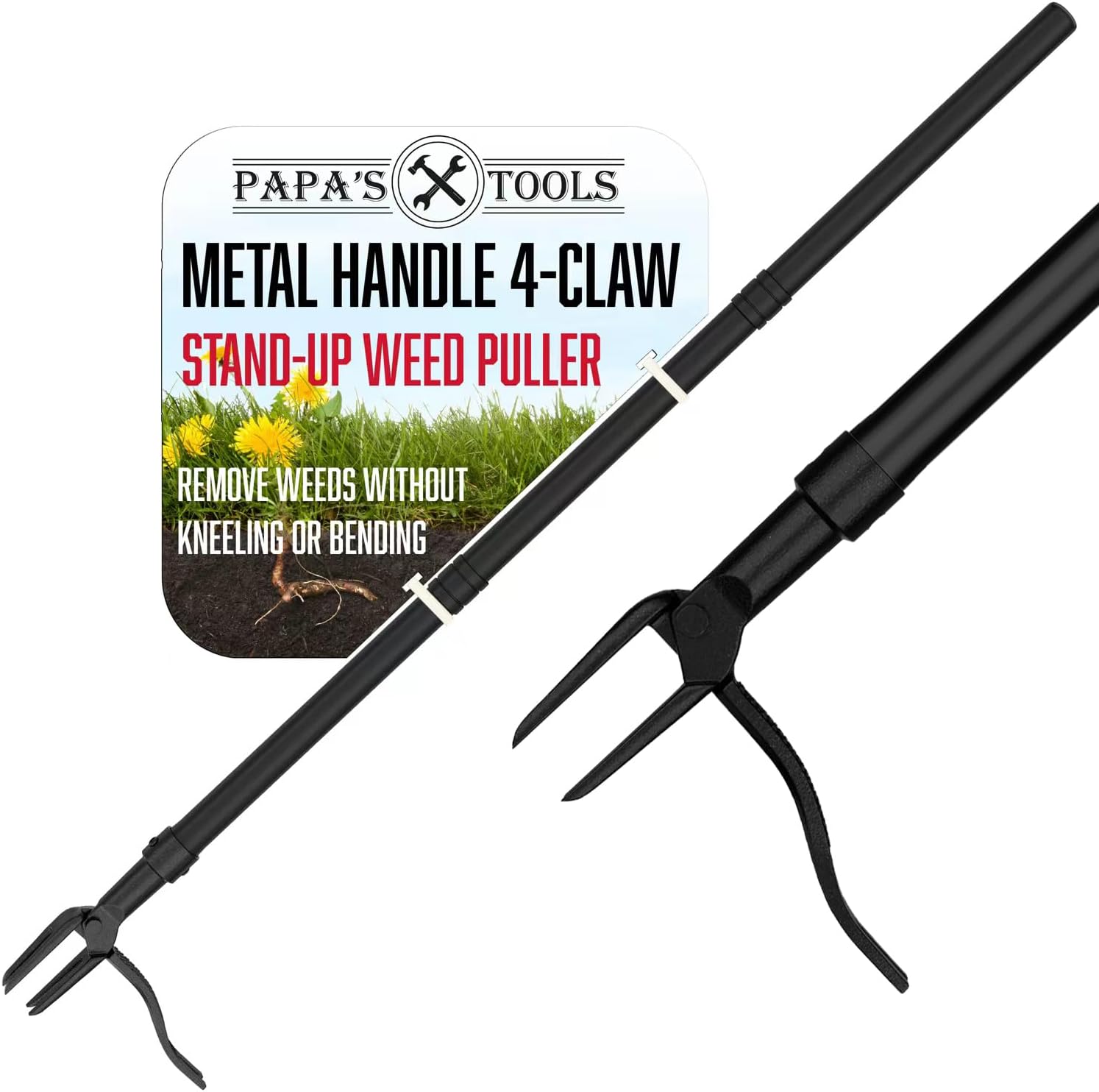 Amazon.com : Papa's Tools Weeder - Stand Up Weed Puller Tool Made with ...