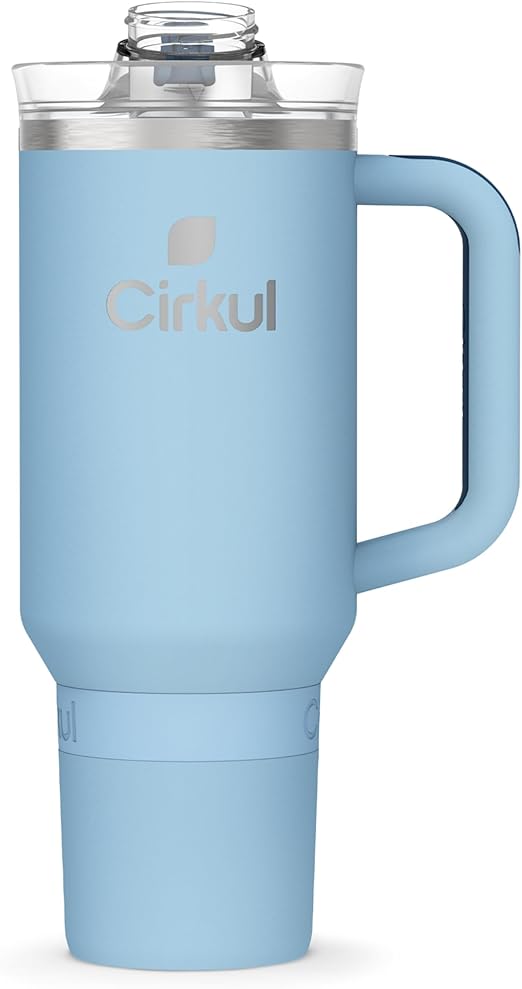 Amazon.com | Cirkul 40oz. Raindrop Stainless Steel Tumbler with Handle ...