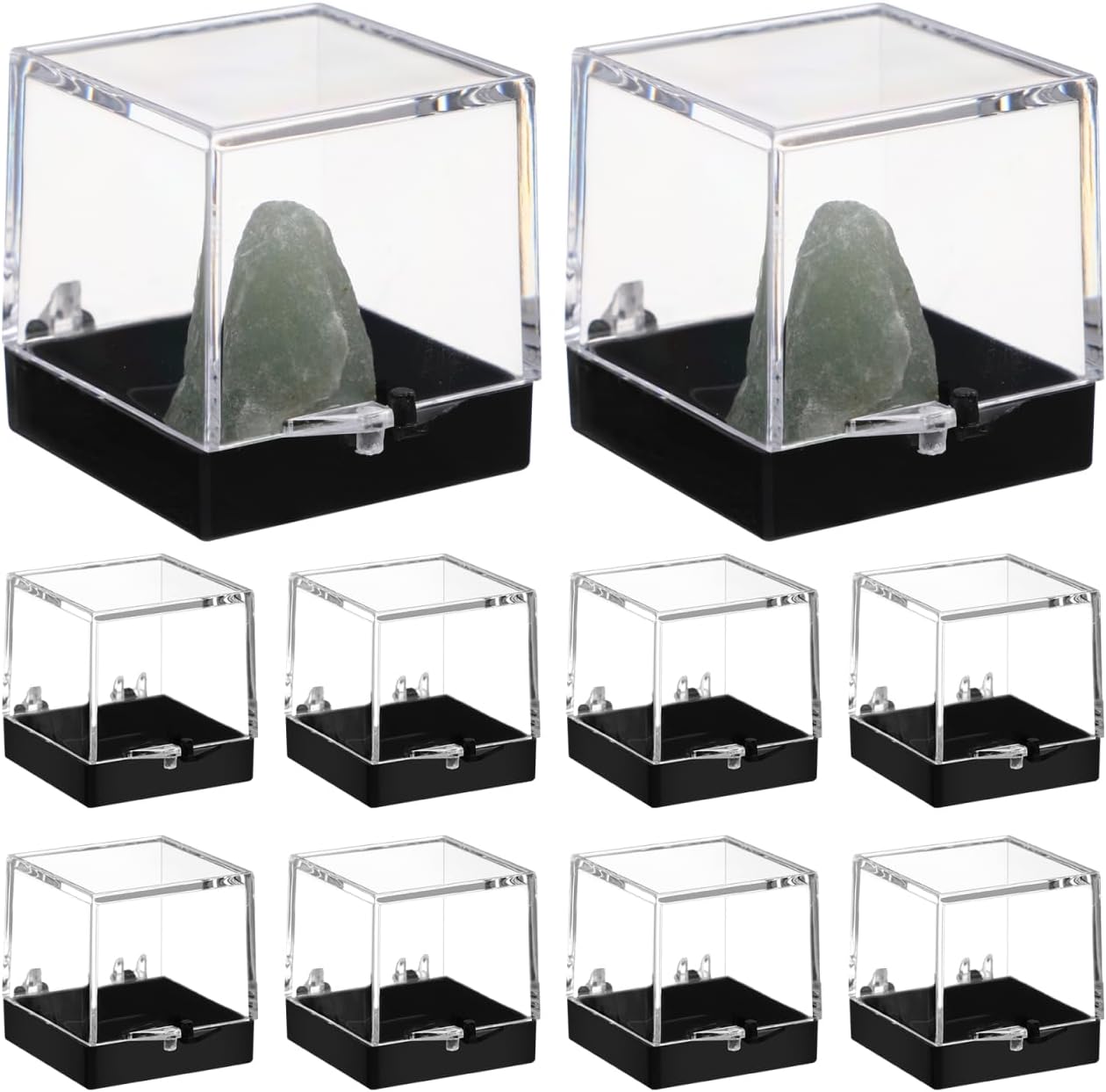 Amazon.com: Cabilock 48PCS Mineral Display Boxes, Clear Acrylic Display ...