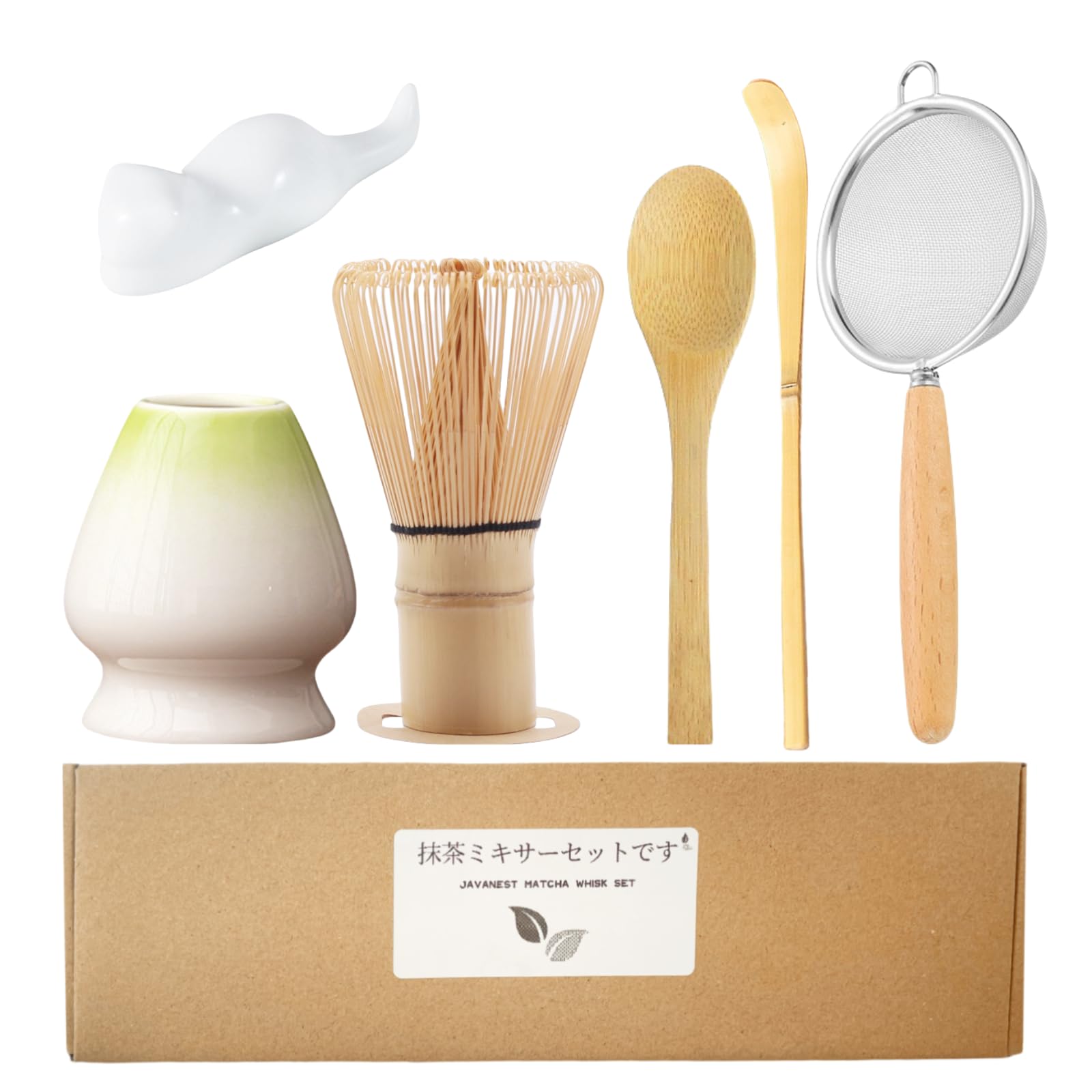 Amazon.com: 6-Piece Bamboo Matcha Whisk Set - Includes Chasen Whisk ...