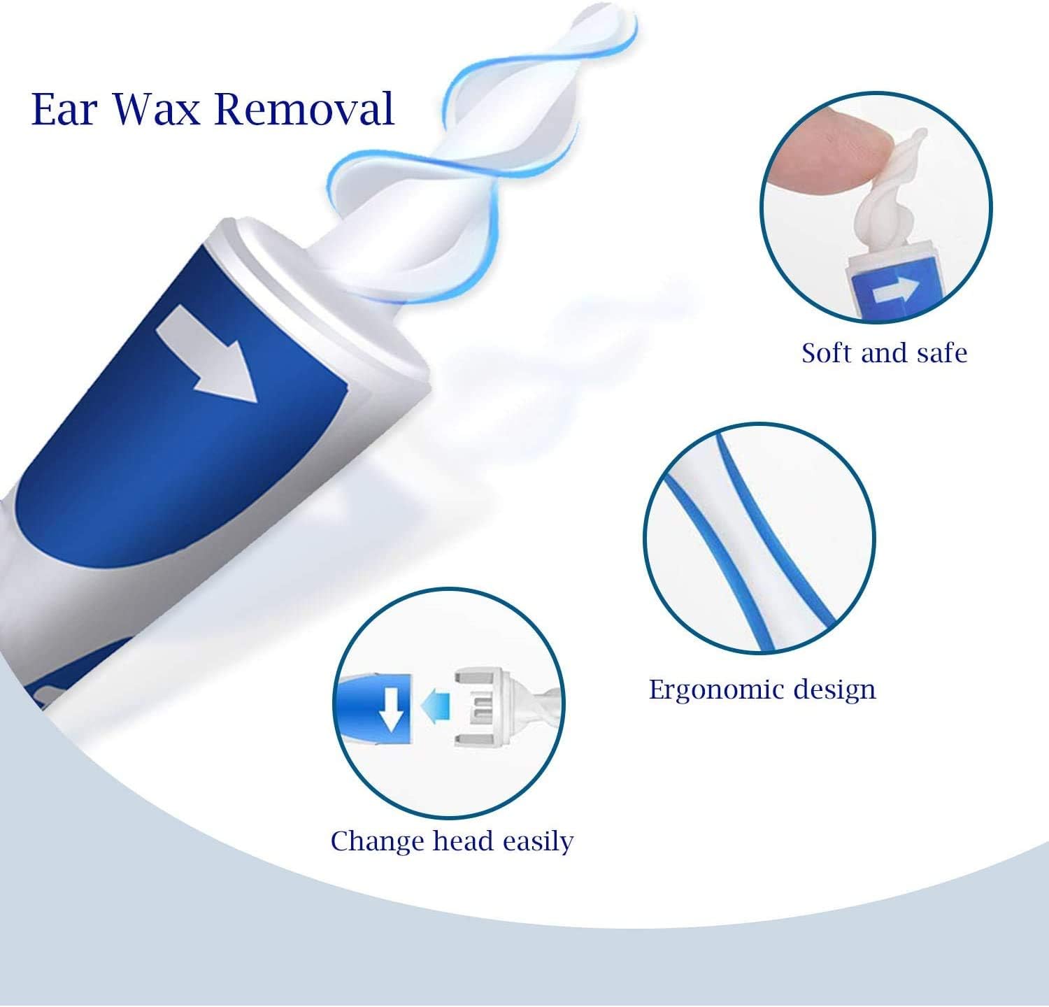 Q Grips Ear Wax Remover, Safe and Soft Earwax Removal Tool Kit for ...