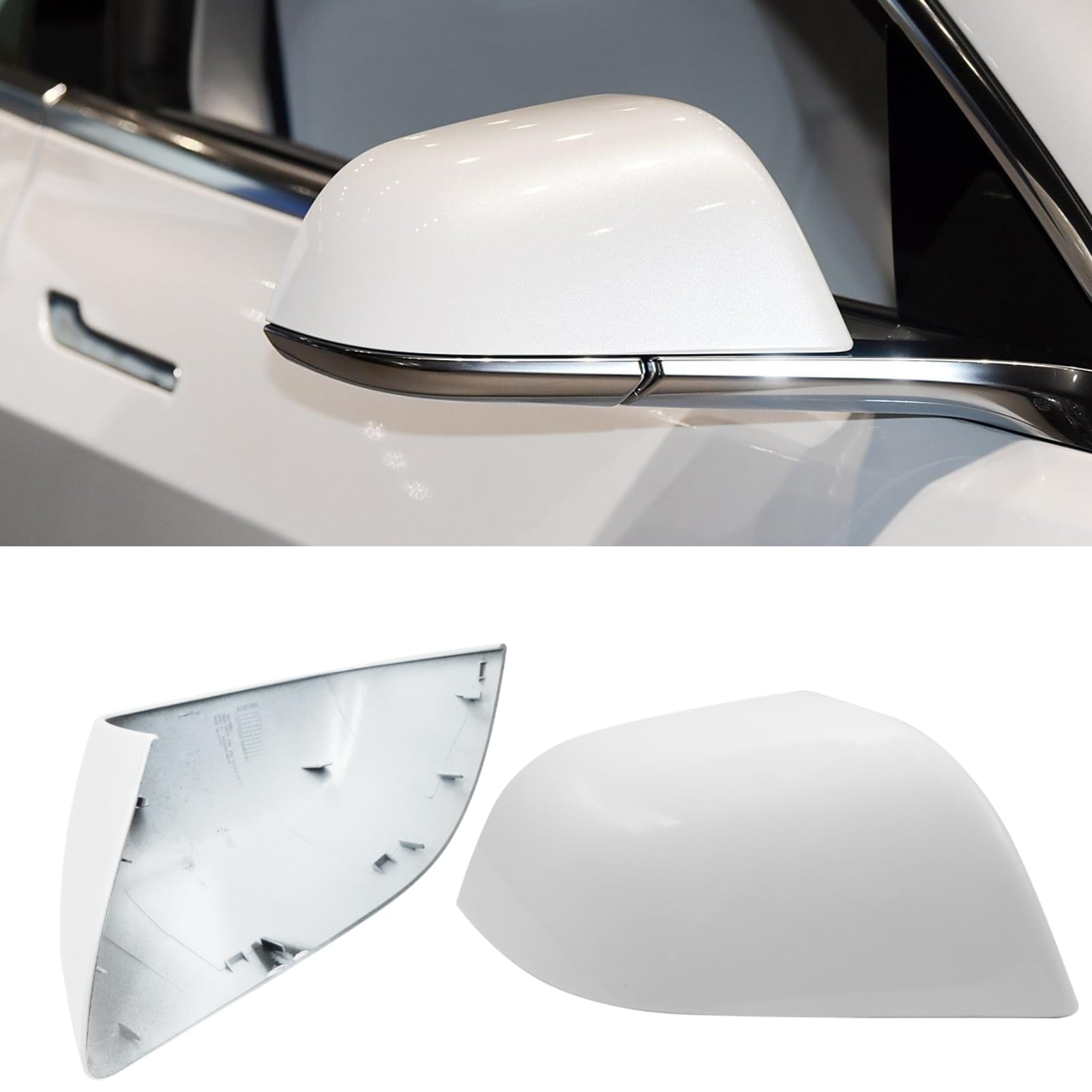Amazon.com: Jaronx Compatible with Tesla Model 3 Side Mirror Cover ...