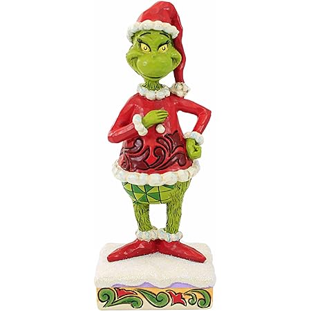 Amazon.com: Enesco Jim Shore Dr. Seuss Happy Grinch Figurine 6.5 ...