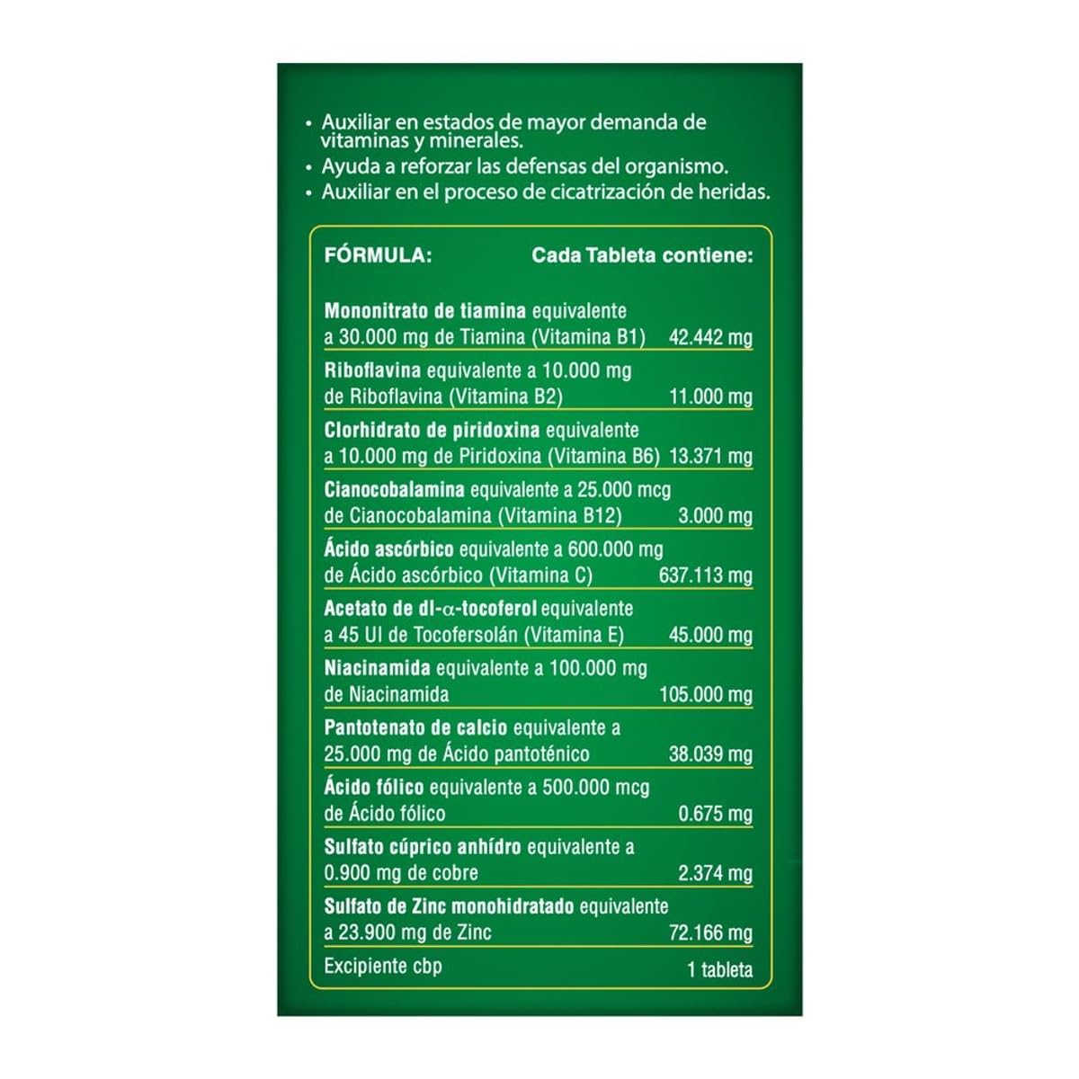 Stresstabs 600 Multivitaminico con Zinc y Vitamina C, Frasco con 30 ...