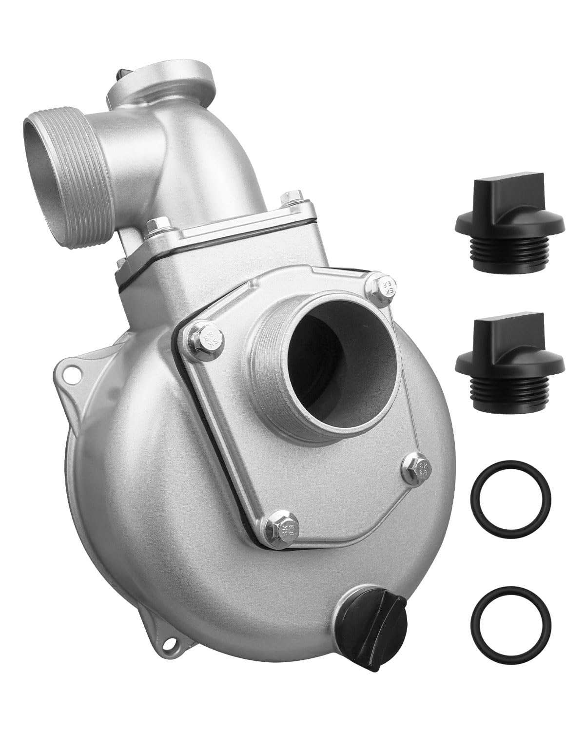 Amazon.com: AUGREX 2" Water Pump Body Housing Aluminum with 4 Plug Fit ...