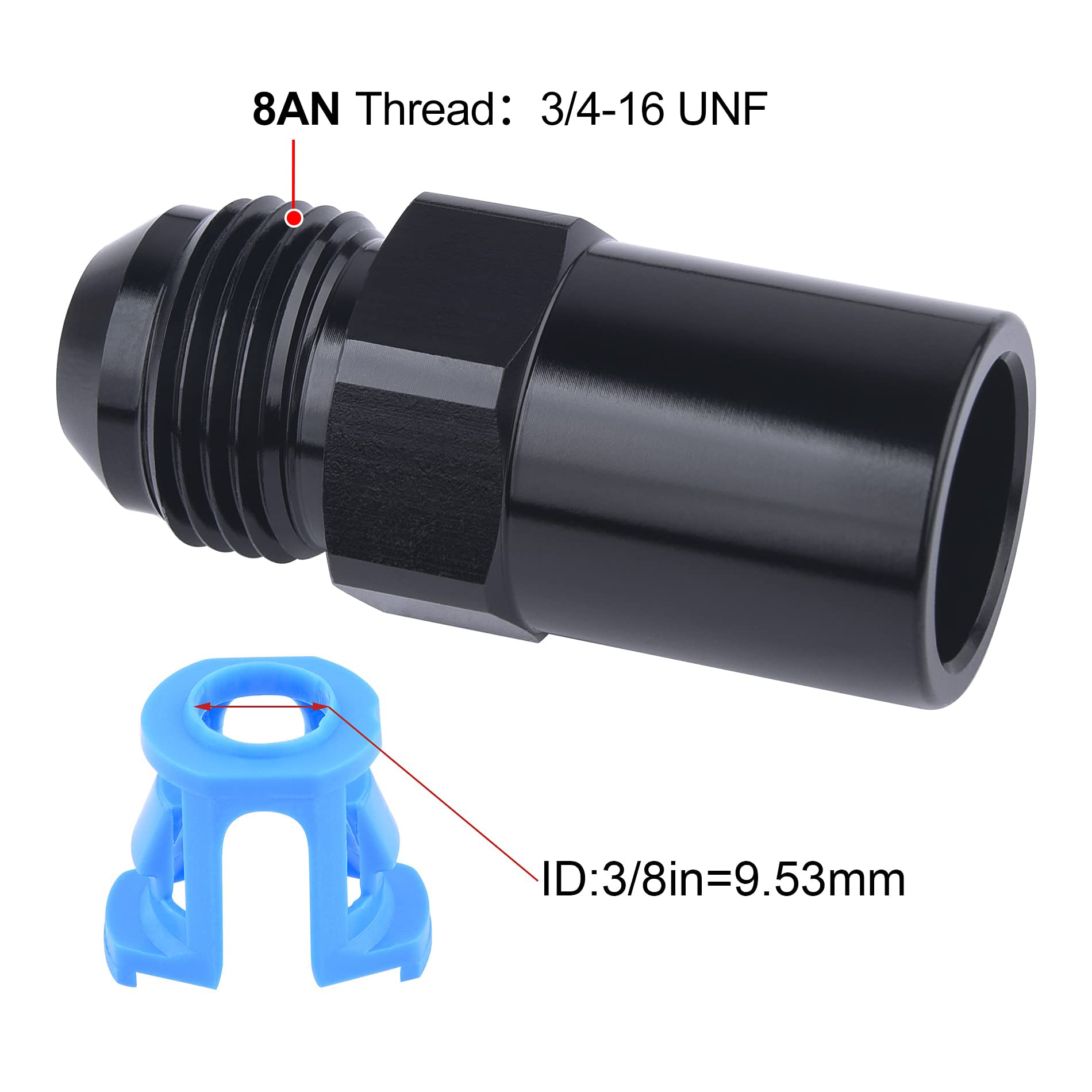 Snapklik 8an Male To 3 8 Sae Quick Disconnect Female Push On Efi