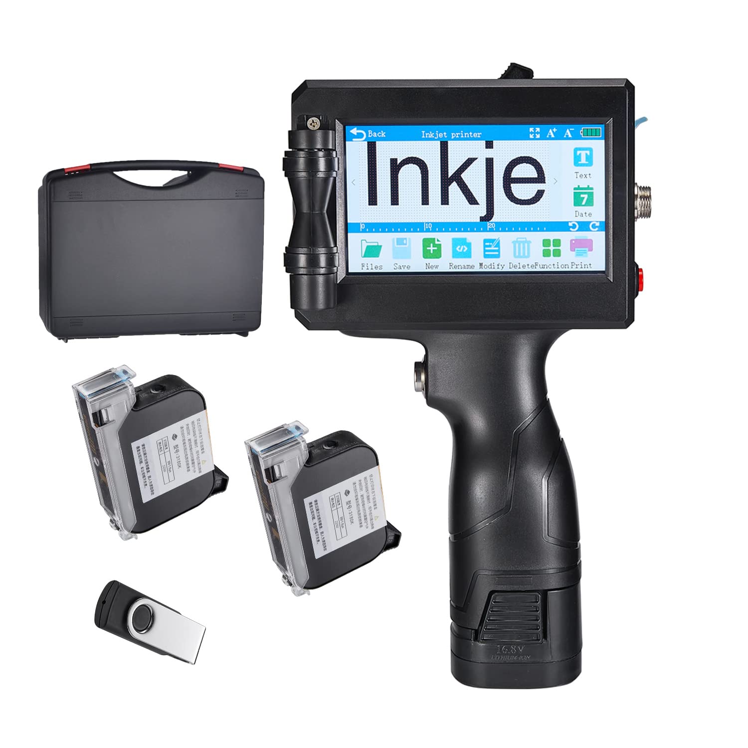 Amazon.com: Large Character Handheld Inkjet Printer Print Height 1 inch ...