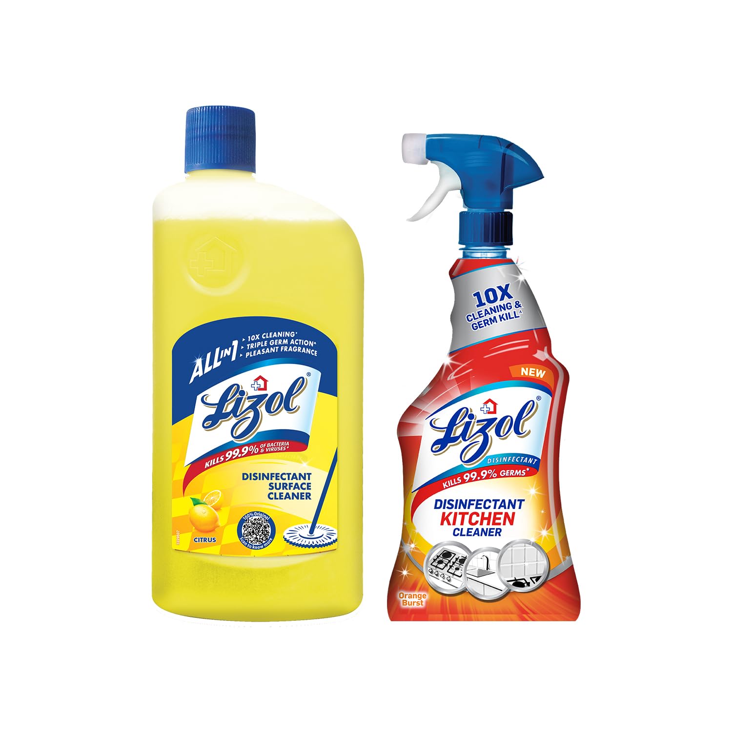 Lizol Disinfectant Surface & Floor Cleaner Liquid, Citrus - 1 Litre ...