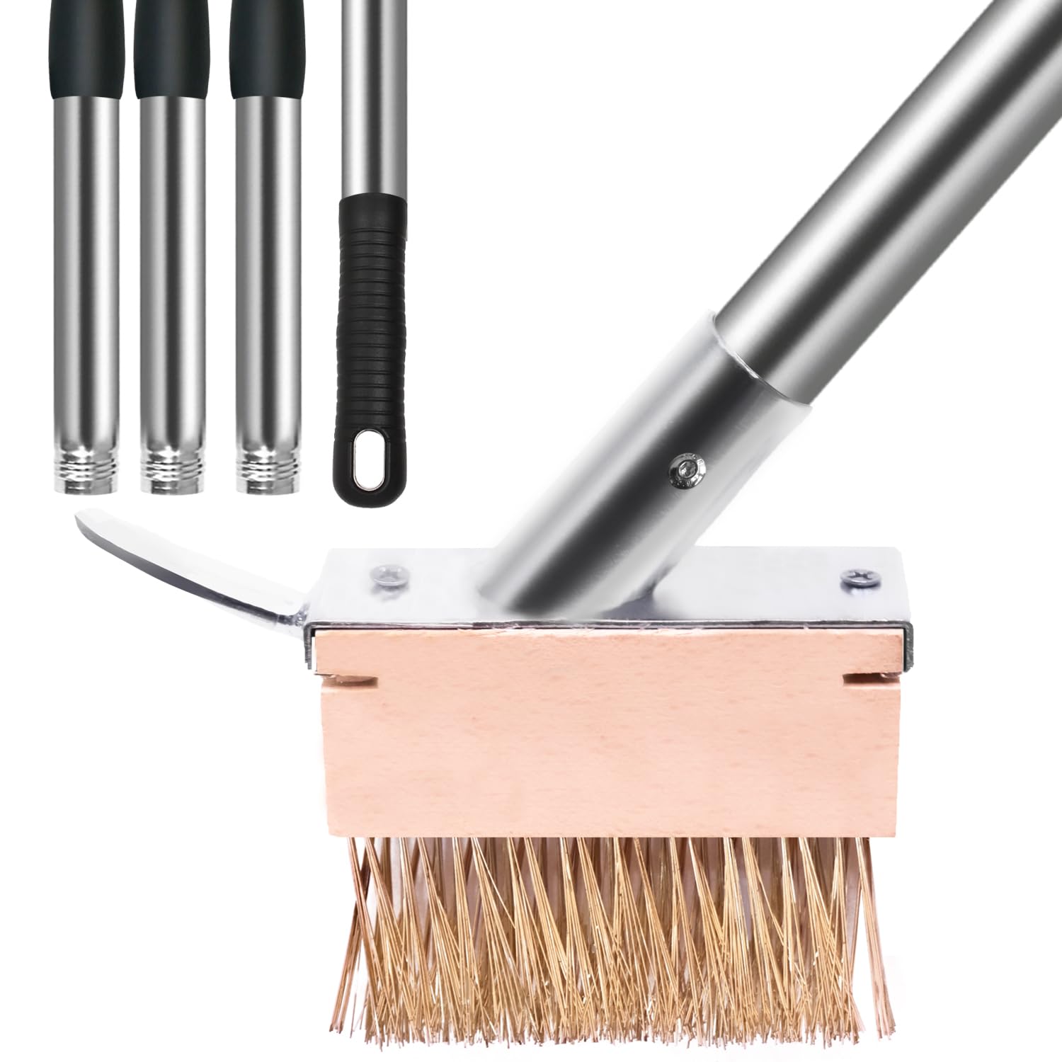 Amazon.com: GeeRo 51 in. Wire Brush With Steel Handle for Cleaning ...