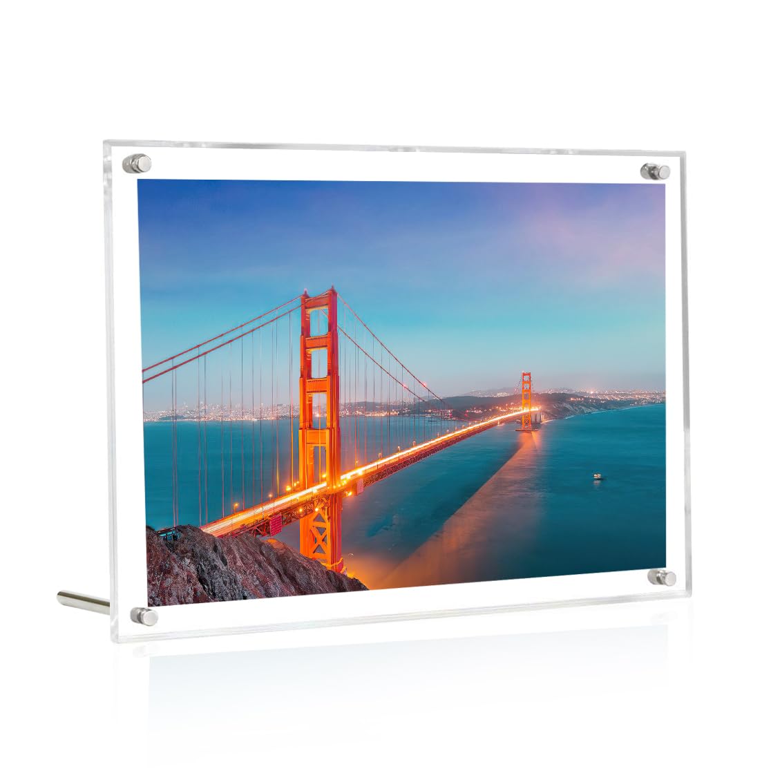 BlueValley Acrylic Photo Frame 8 x 10 Inches Clear Frameless Picture ...