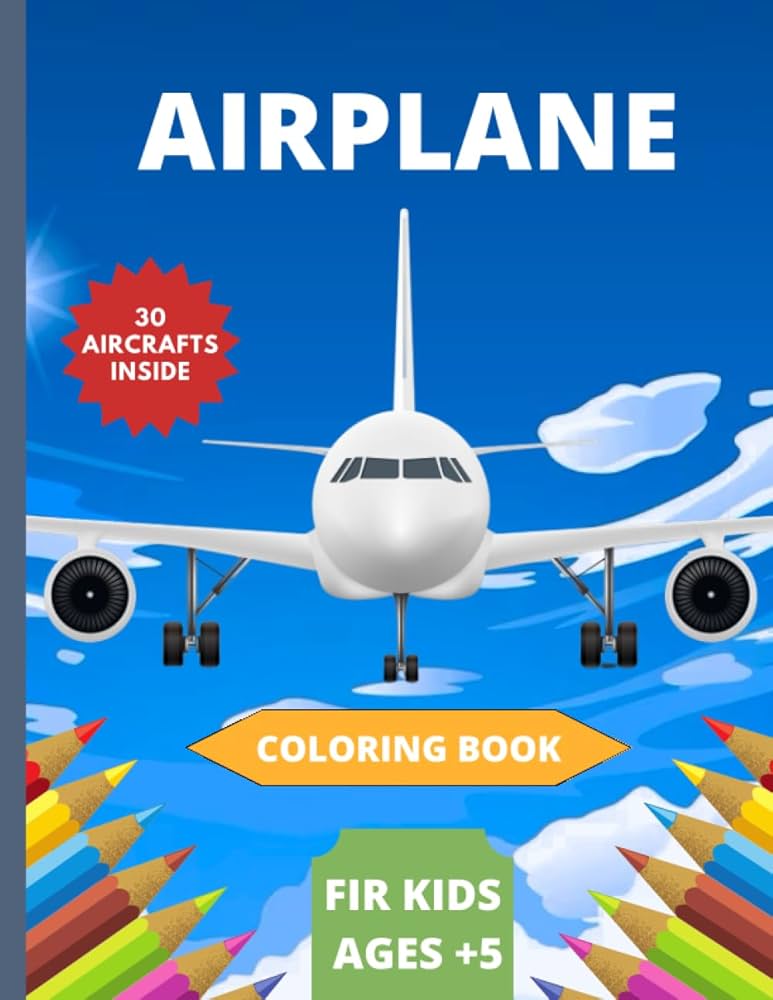free airplane coloring pages inside