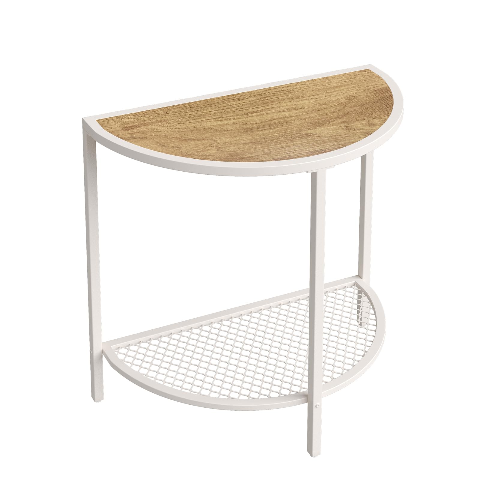 Amazon.com: SAYGOER White Oak Half Moon Console Table and End Table ...