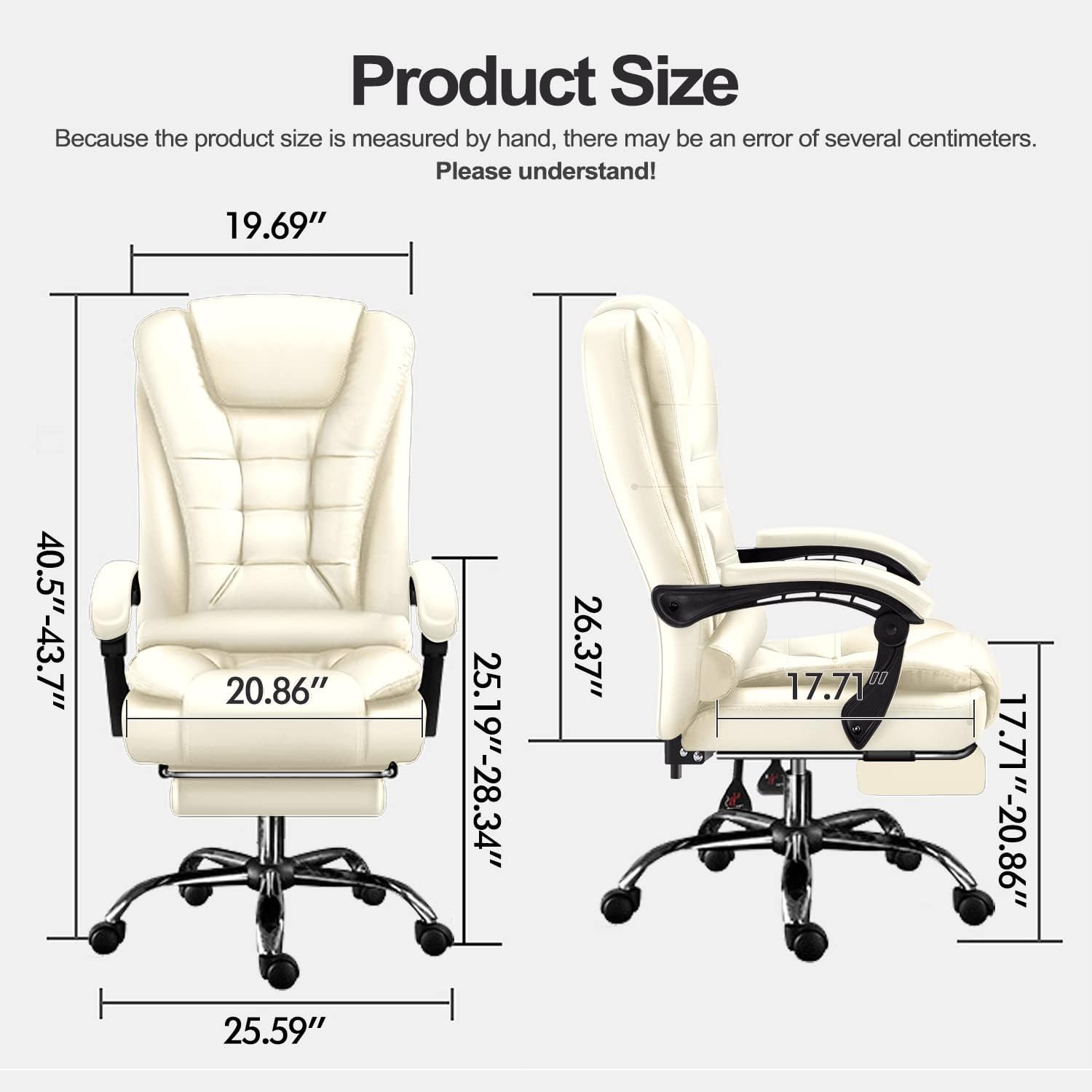 XUEGW Home Computer Chairs Office Chairs Big and Tall Desk Chair Back ...