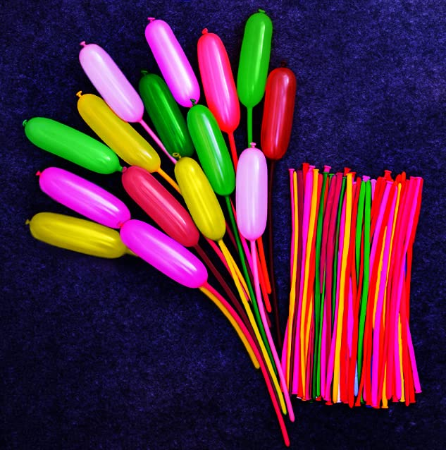 100pcs UV emitting long balloon fluorescent long twisted balloon ...