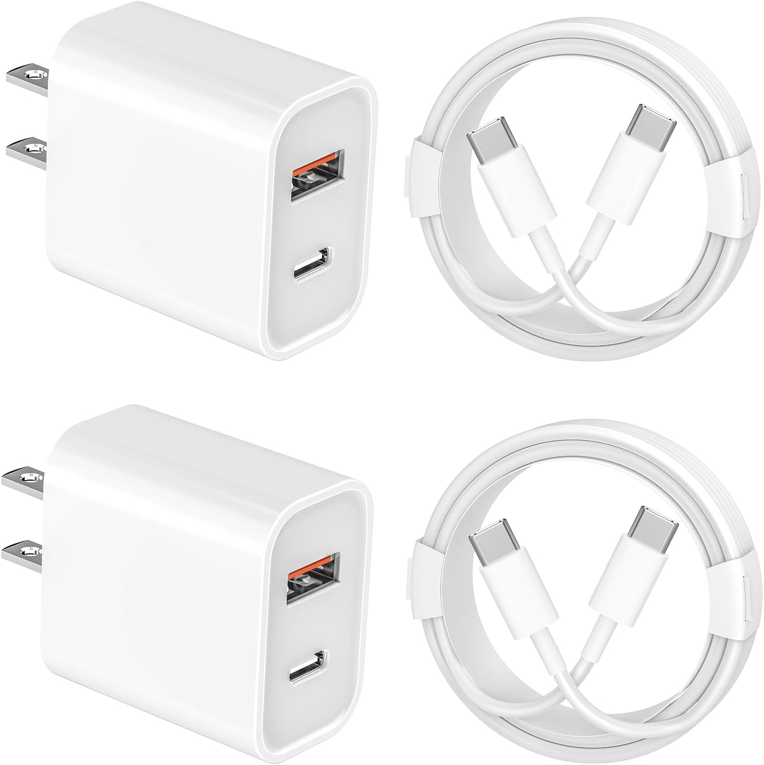 Amazon.com: iPhone 15 Fast Charger Block - Arparnar 2Pack 20W Dual Port ...
