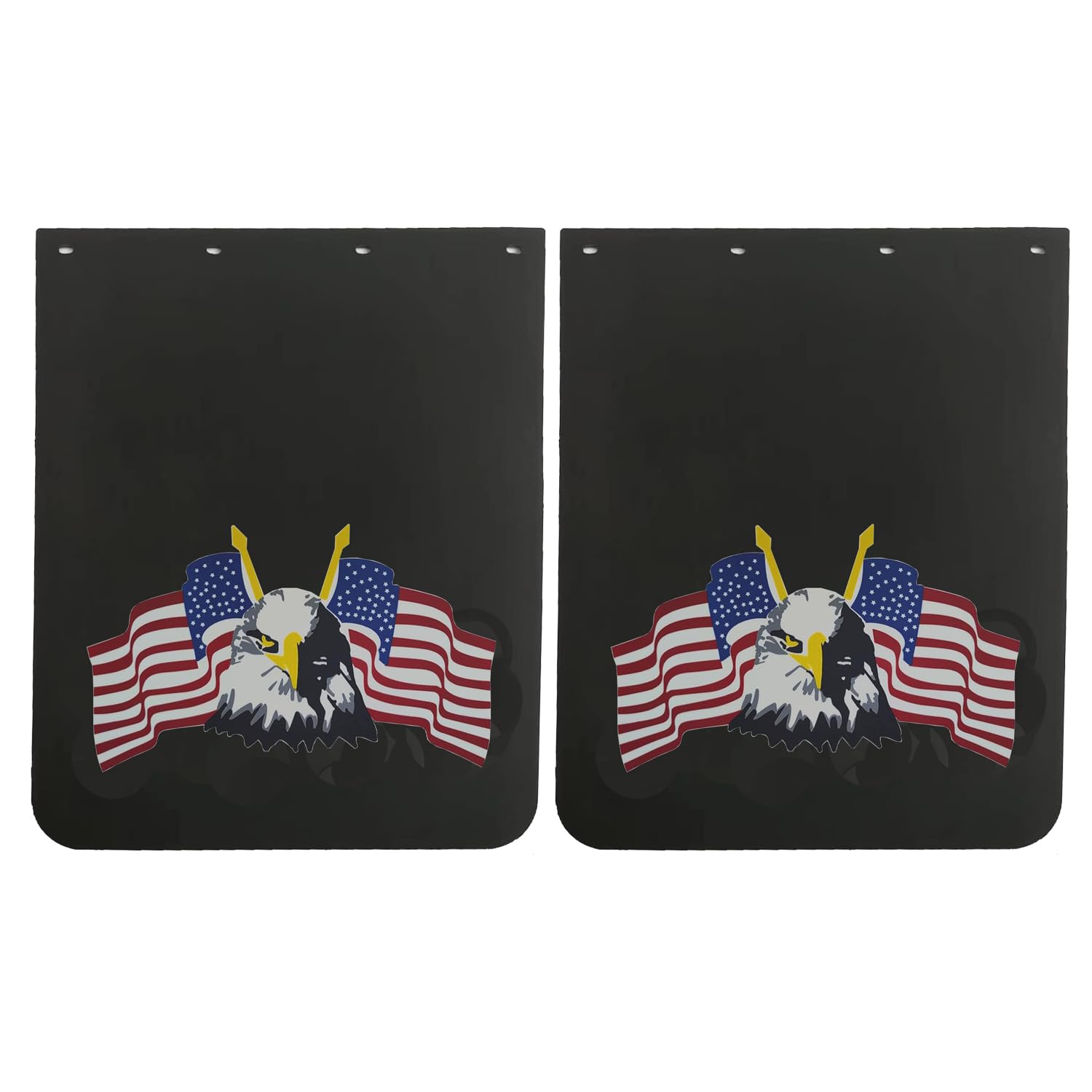 Amazon.com: Semi Truck Mud Flaps 24" x 30" White American Flag Eagle ...