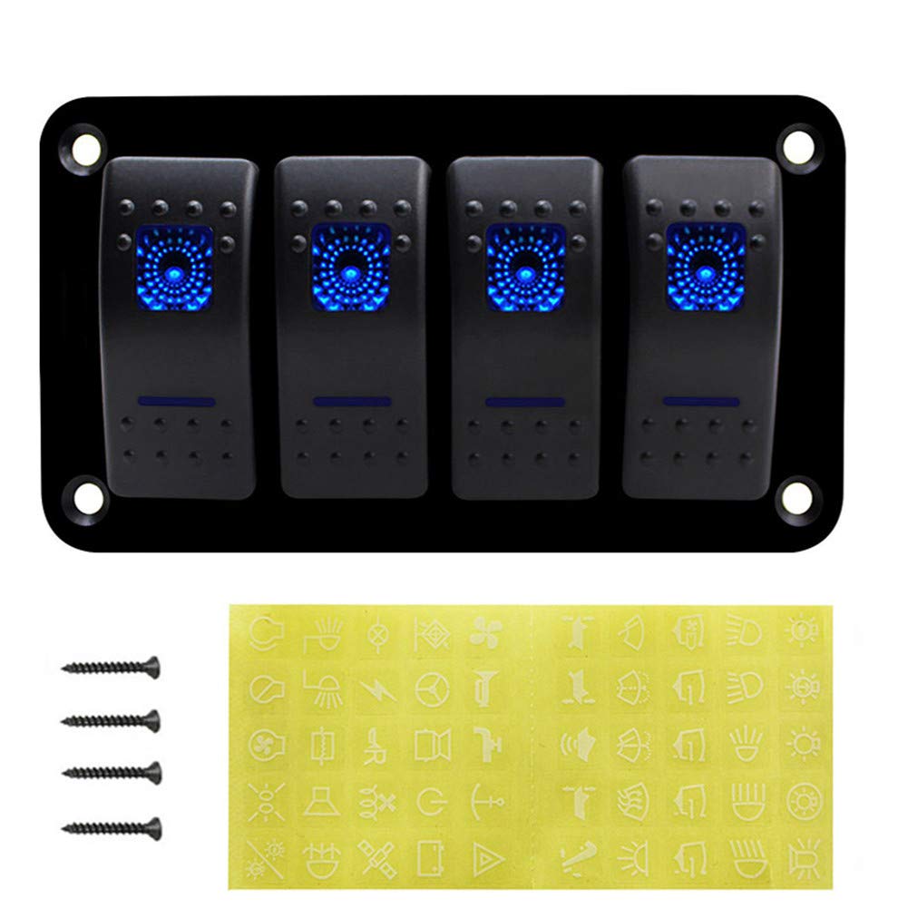 Recessed 12 Volt Toggle Switch KAOLALI 6 Gang Toggle Switch ON OFF