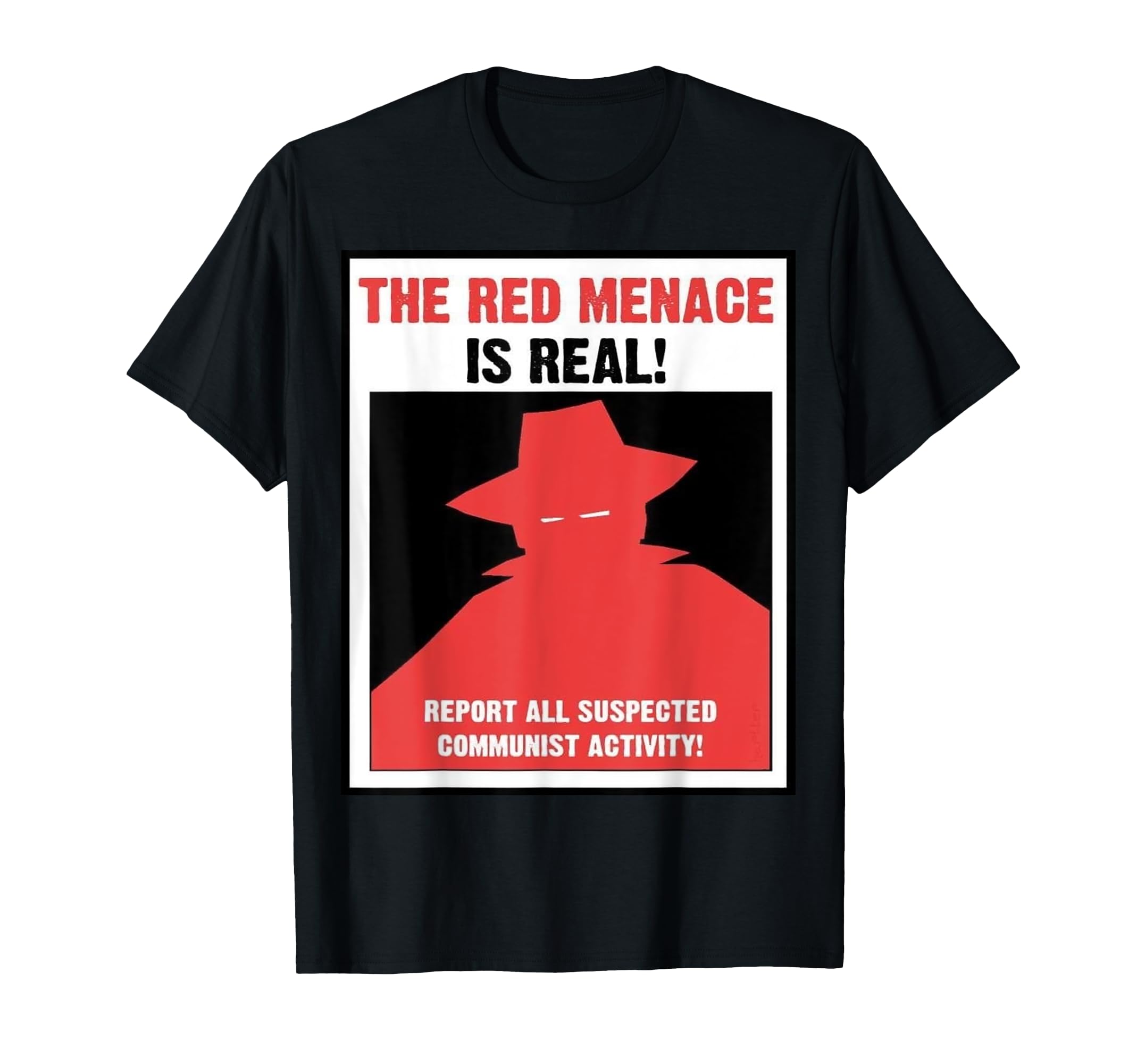 Amazon.com: The Red Menace Anti Communist Poster T-Shirt : Clothing ...