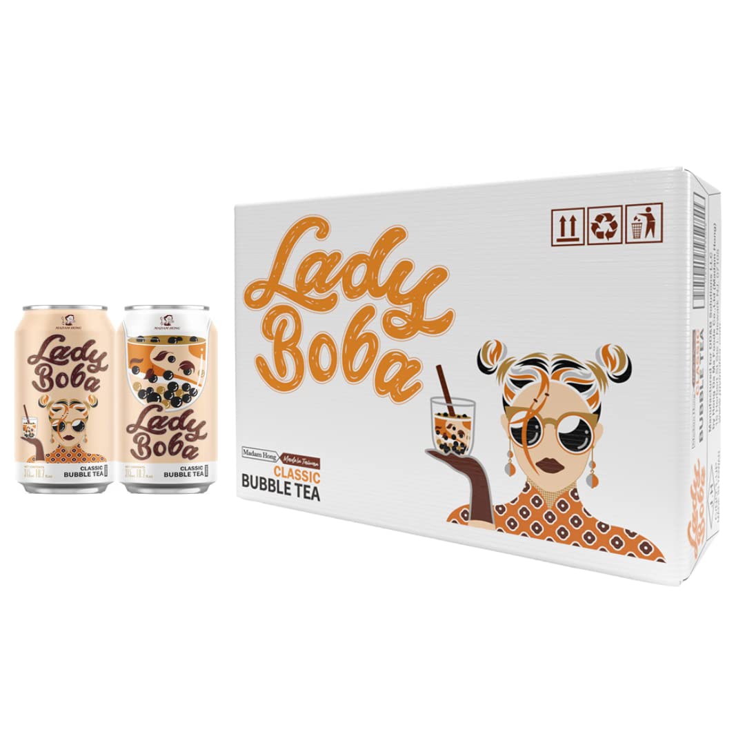 Buy (Pack of 24) Lady Boba 24 Cans. Milk Bubble Tea with Boba Pearls in ...