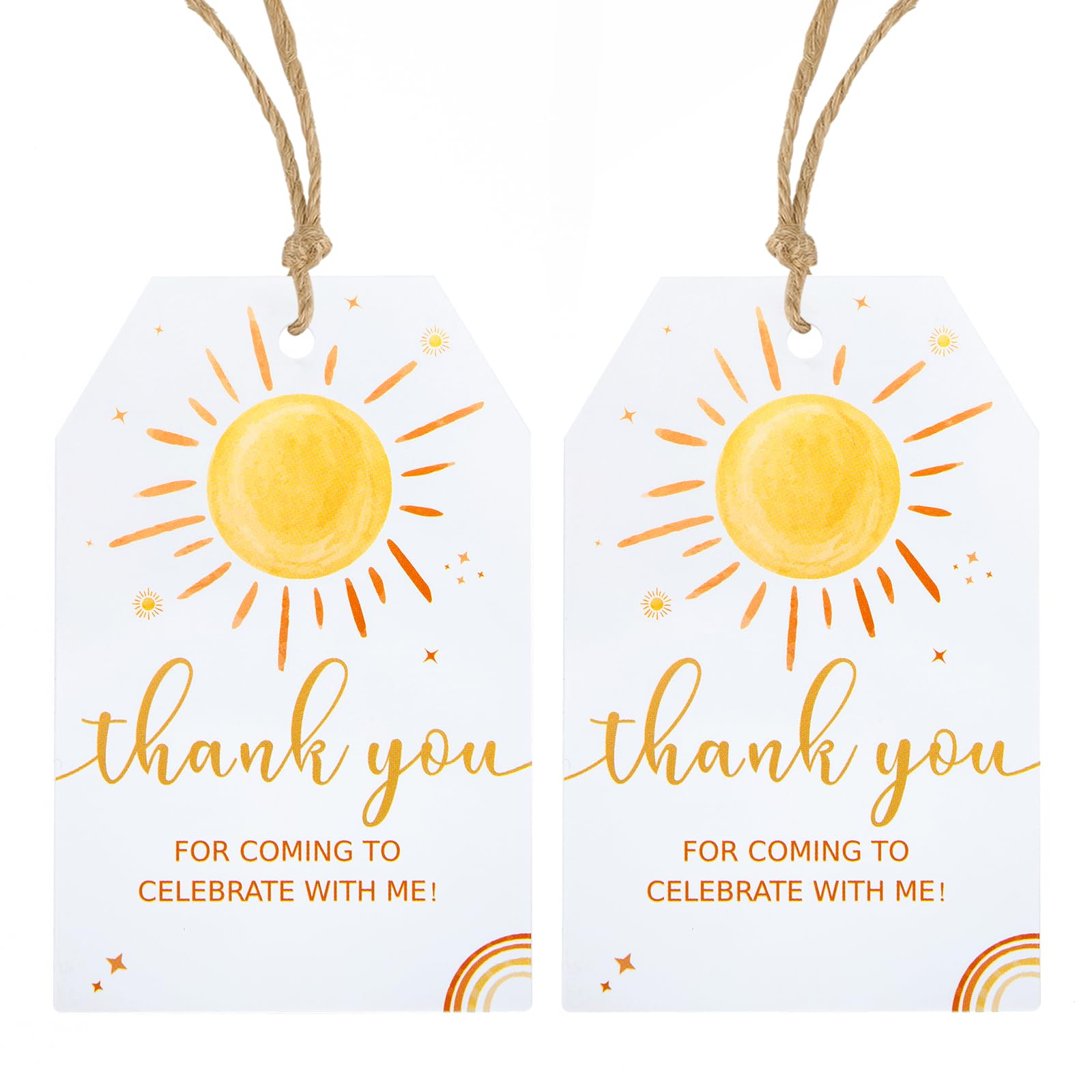 Snapklik.com : Anwyll Boho Sun 1st Birthday Thank You Gift Tags - 50 ...