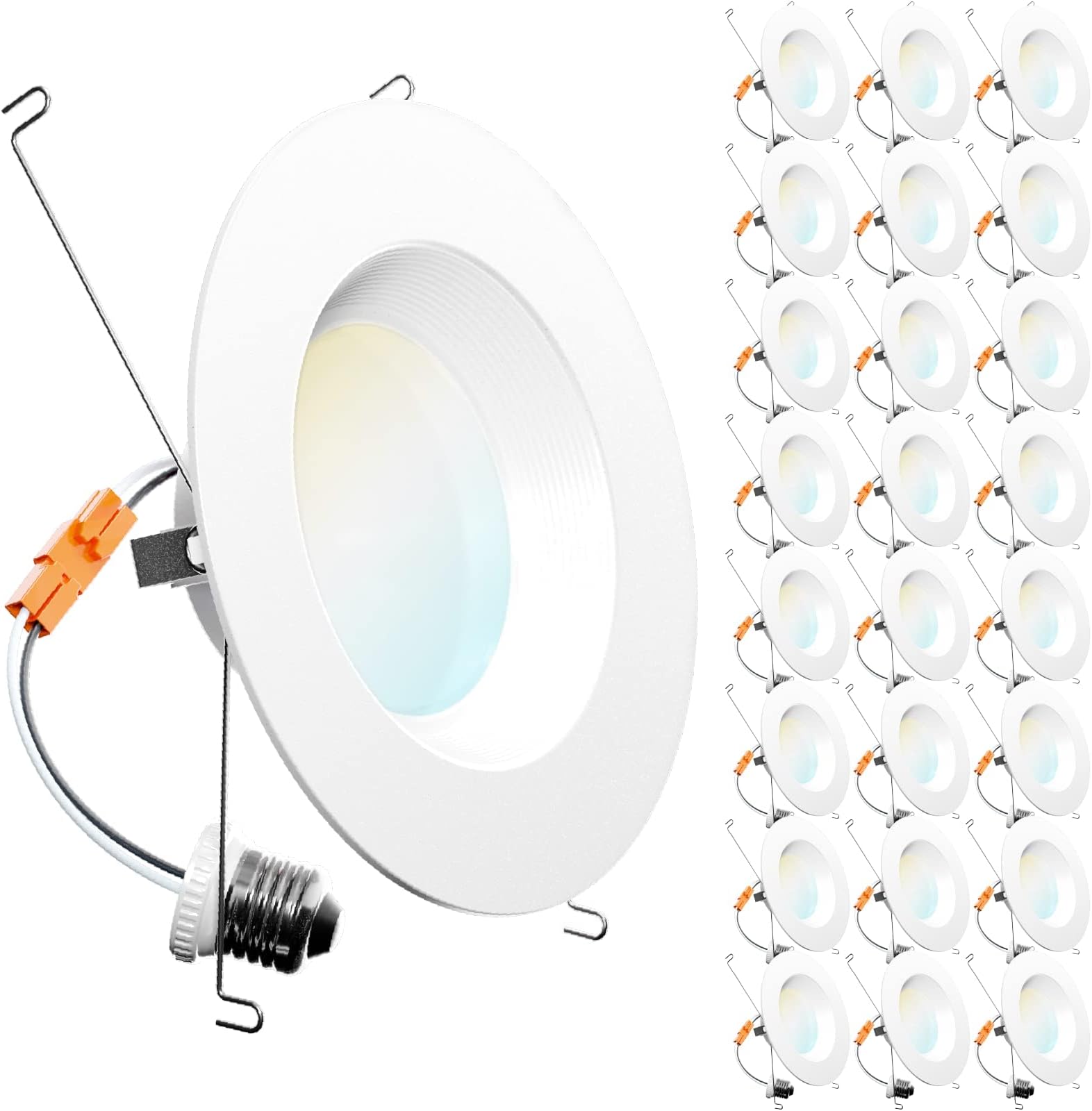 RAB White 11w LED 6" Recessed Trim 3500K DLED6R11YN E26 Retrofit ...