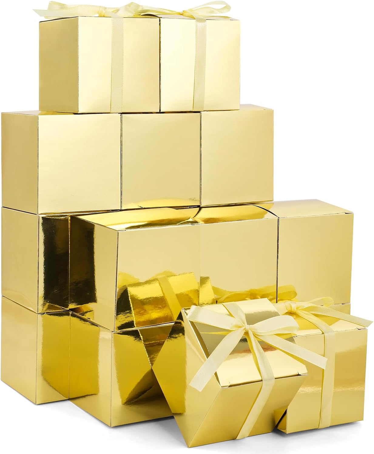 Amazon.com: VGOODALL 50PCS Mini Gift Boxes with Ribbons,3x3x3 inches ...