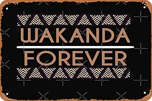 Amazon.com : Yzixulet Wakanda Forever Poster Vintage 8" x 12" Metal Tin ...