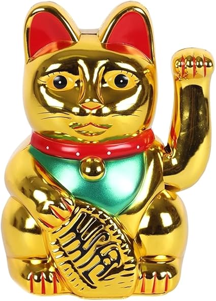 Tech Island Gold Feng Shui Money cat, Maneki-Neko, Beckoning cat ...