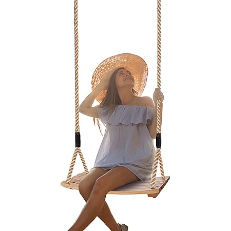 Amazon.com: Tree Swing Seat,ATFWEL Carbonized Hanging Swing Seat with ...