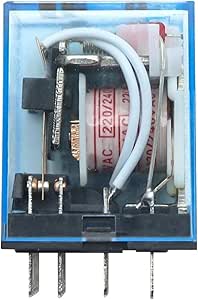 Amazon.com: XBWCADSE MY2NJ MY3NJ MY4NJ DIN Rail Small Electromagnetic Relay with Socket Base 2NO ...