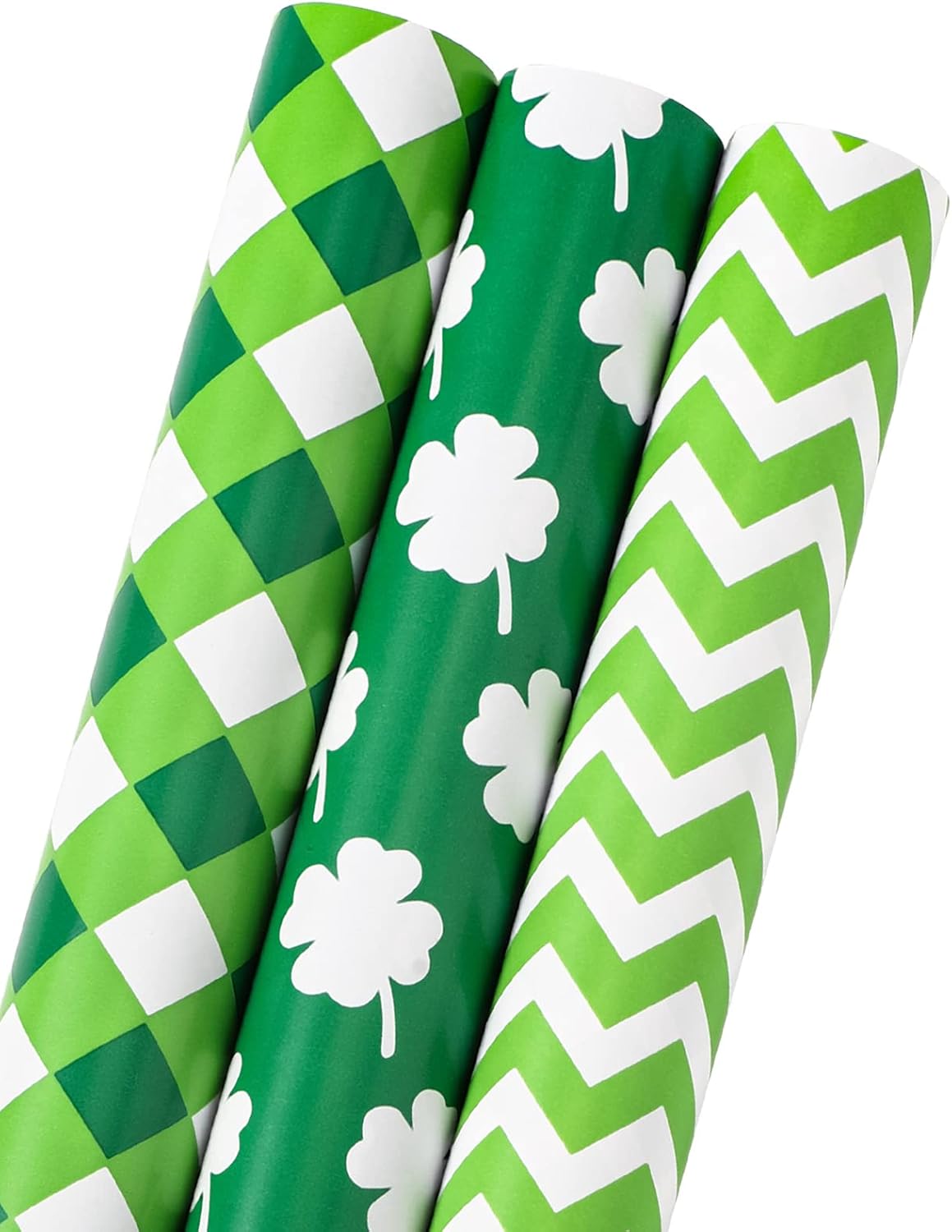 Amazon.com: Packanewly Wrapping Paper Roll for St. Patrick Day - 17 ...