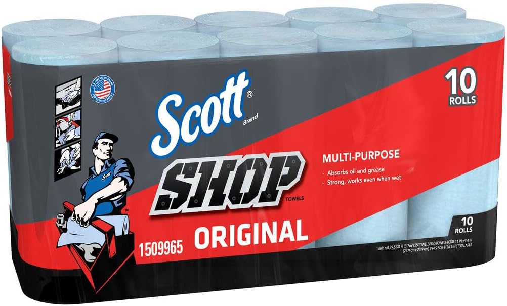 Scott Shop - Toallas, azul, 55 unidades x 10 rollos : Amazon.com.mx ...
