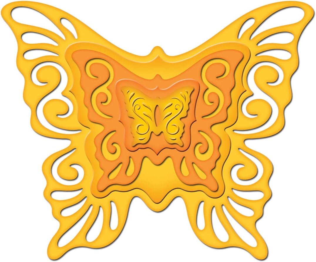 Amazon.com: Spellbinders Nested Butterflies (Two)
