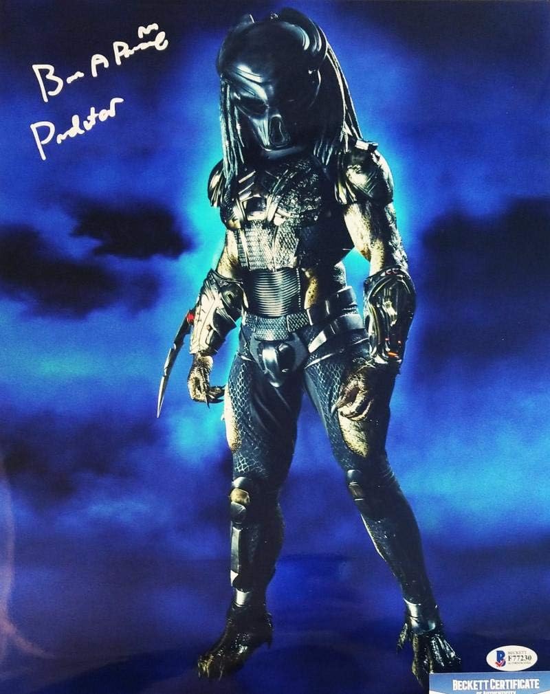 BRIAN A PRINCE THE PREDATOR SIGNED 11x14 METALLIC PHOTO BECKETT BAS COA ...