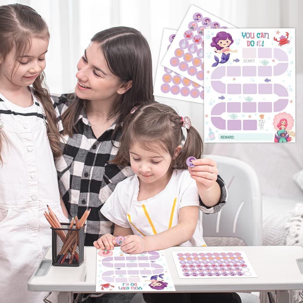 Mermaid Reward Chart with Matching Round Themed Sri Lanka | Ubuy