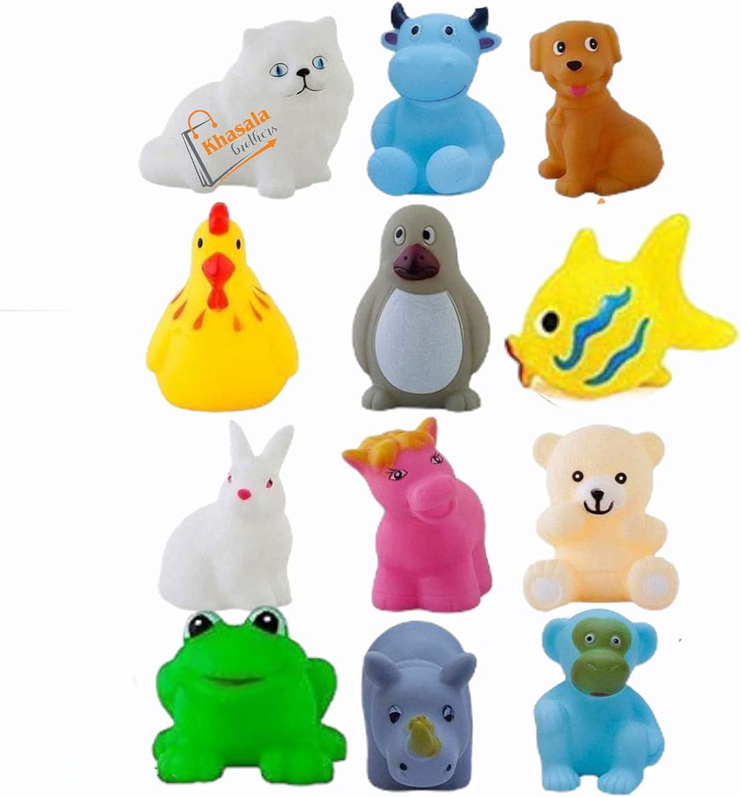 Buy Storio Rubber Colorful Floating Baby Toys Bath Aquatic Animals Chu ...