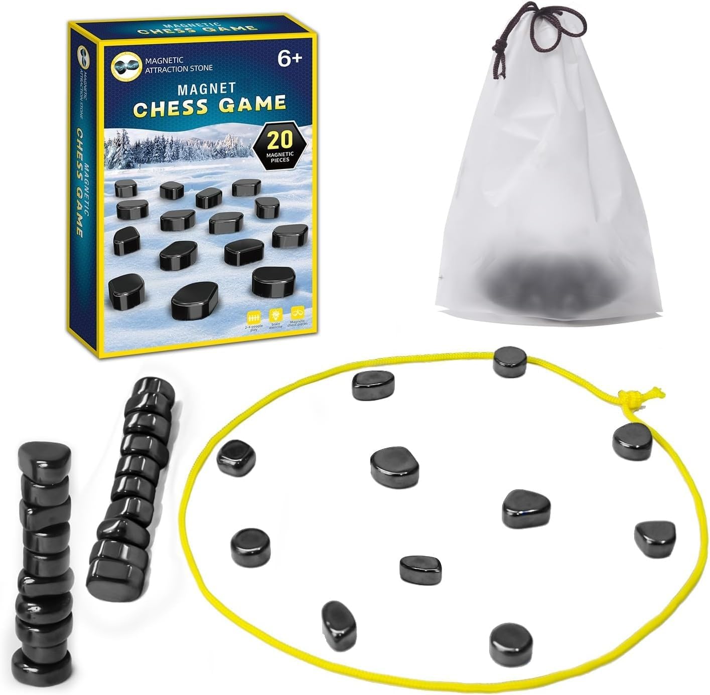 Magnetic Game Chess, Magnet Game with String for Family Gatherings ...