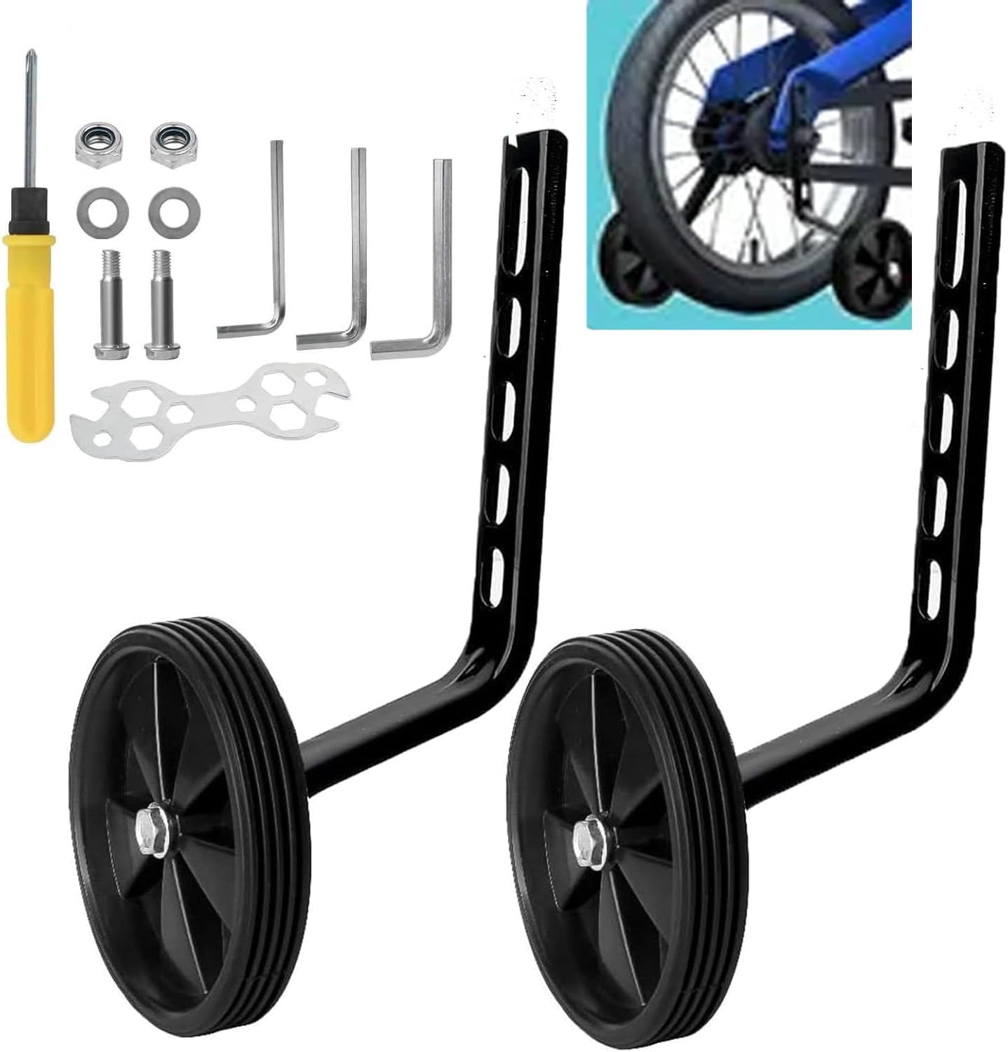 Amazon.com: Bicycle Training Wheels Stronger Version Design with ...