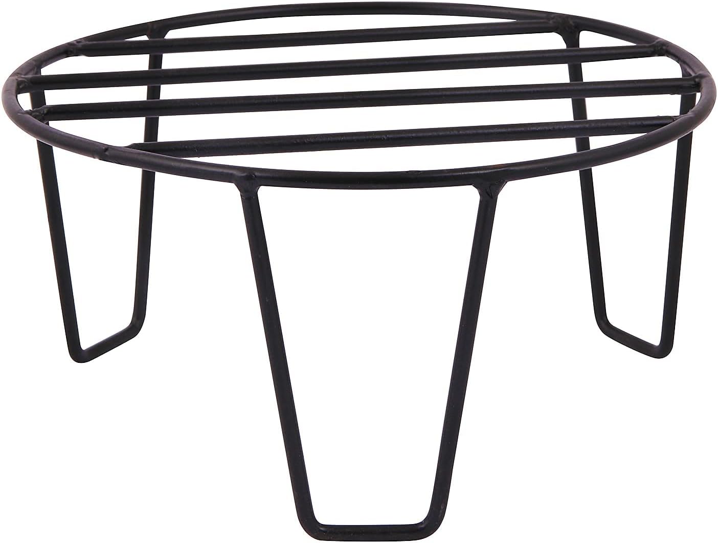 NAYRA Black Color Strong Legs Metal Round stands For Plant Pot Flower ...