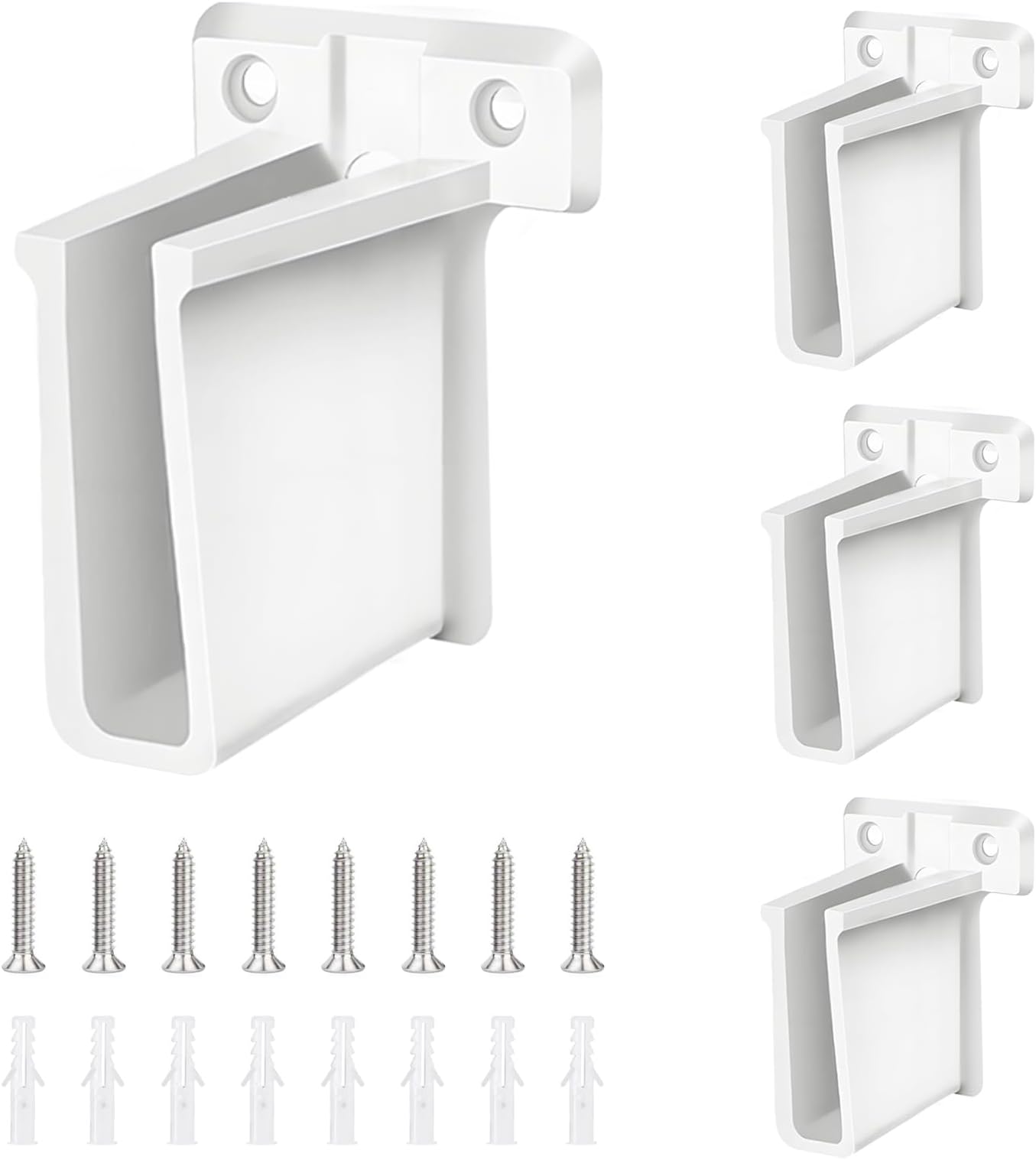 Amazon.com: 4-Pack White Plastic Closet Shelf Brackets - Heavy Duty ...